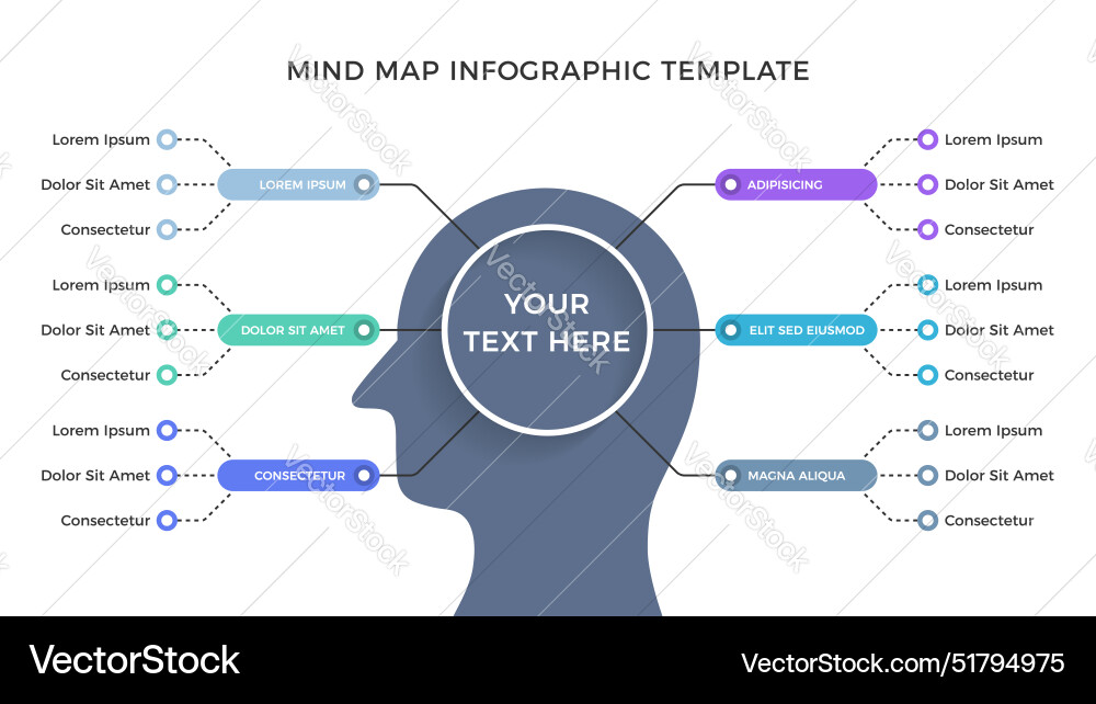 Mind map Royalty Free Vector Image - VectorStock
