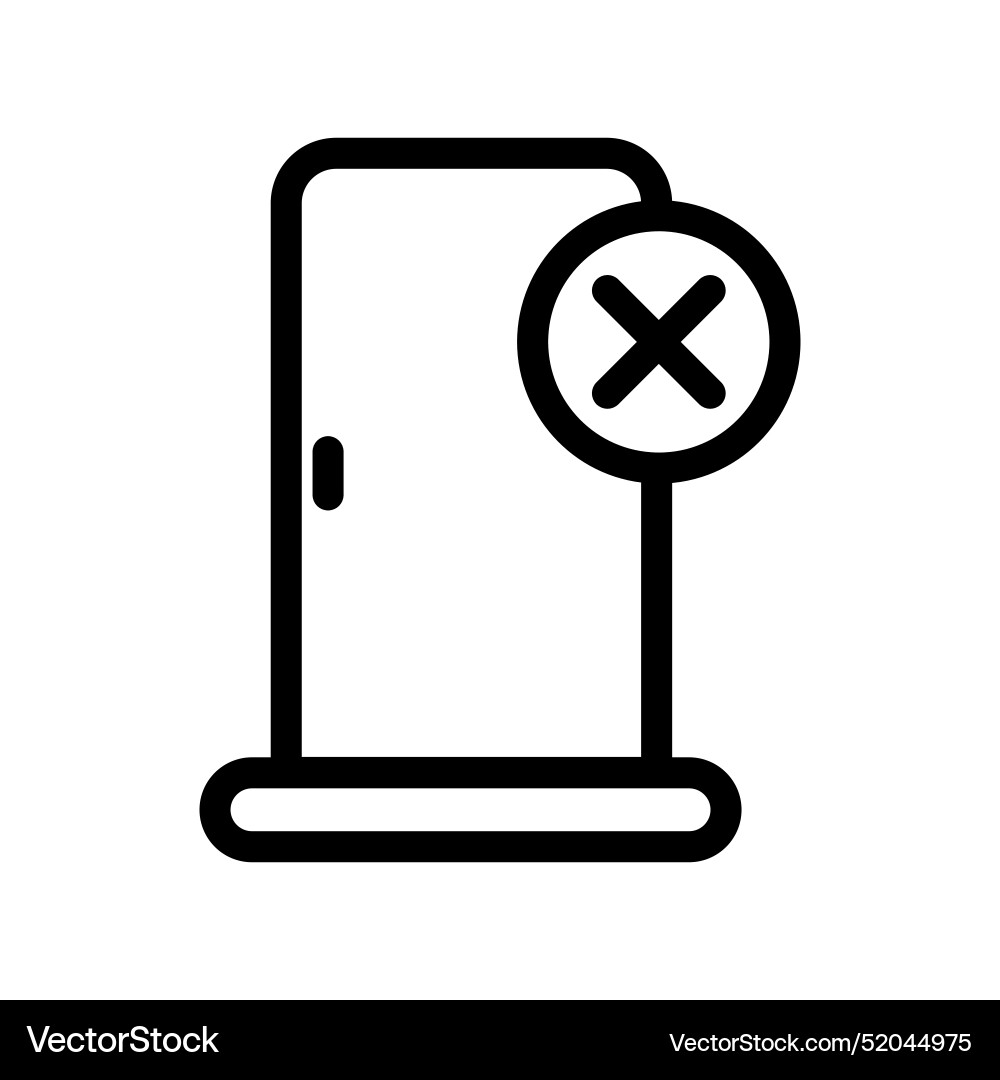 No entry icon design in filled and outlined style Vector Image