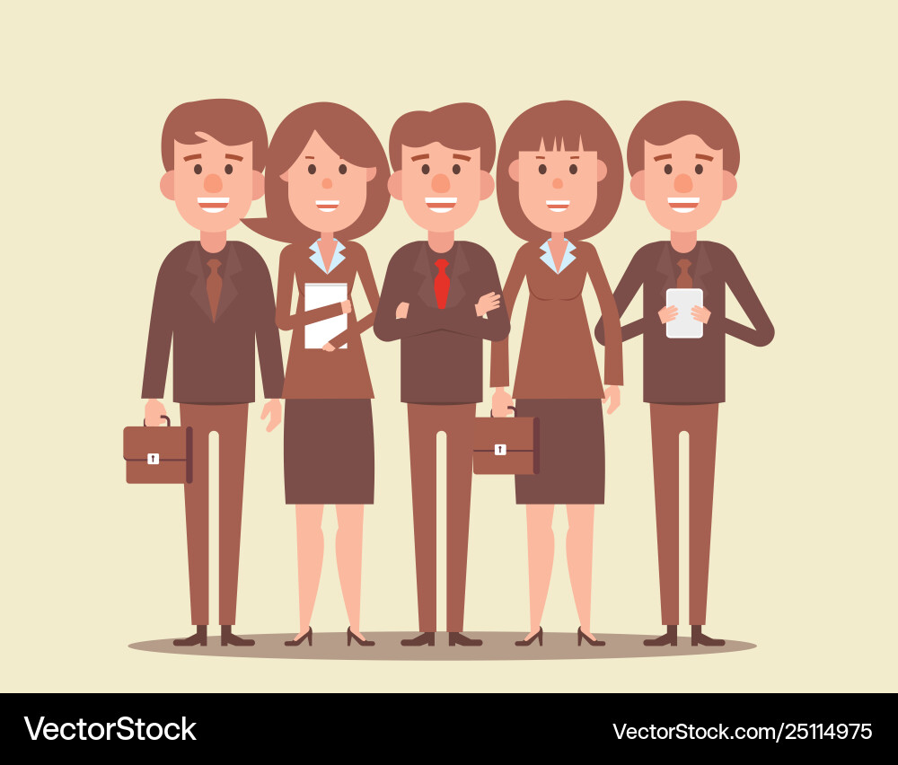 Teamwork business team led chief concept Vector Image