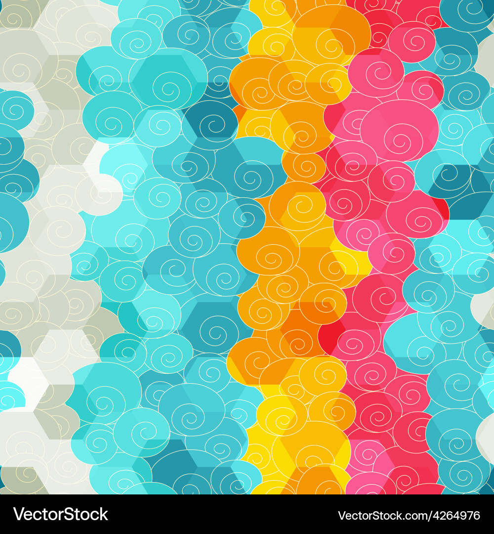Abstract color circle seamless pattern Royalty Free Vector