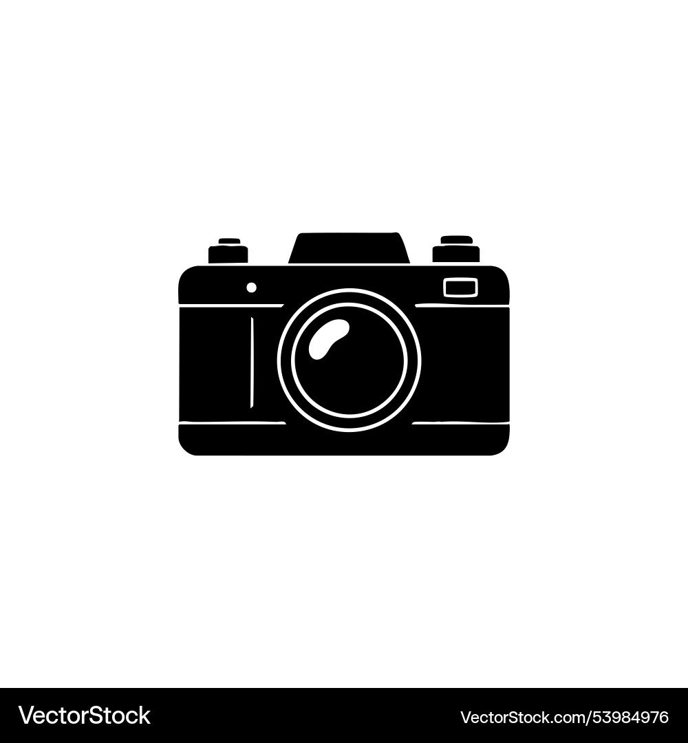 Black camera icon design art Royalty Free Vector Image
