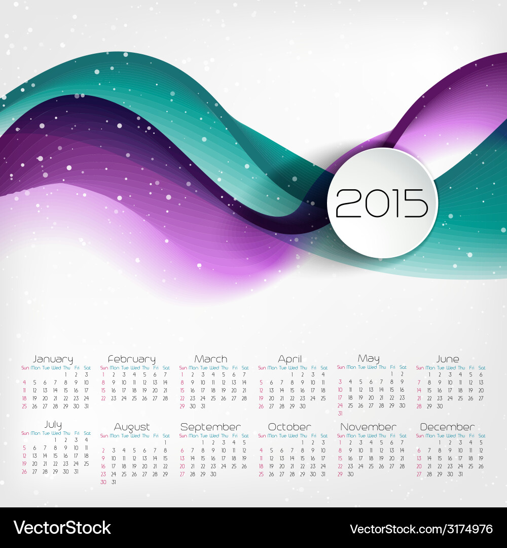 Calendar design Royalty Free Vector Image - VectorStock