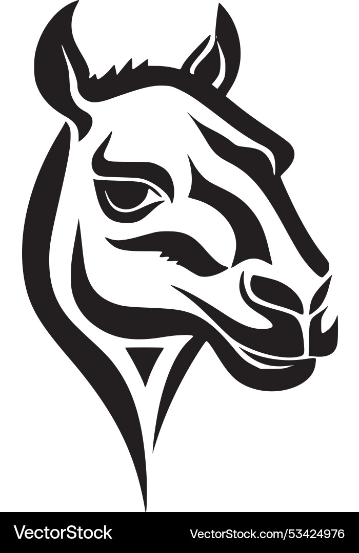 Camel - minimalist and flat logo Royalty Free Vector Image