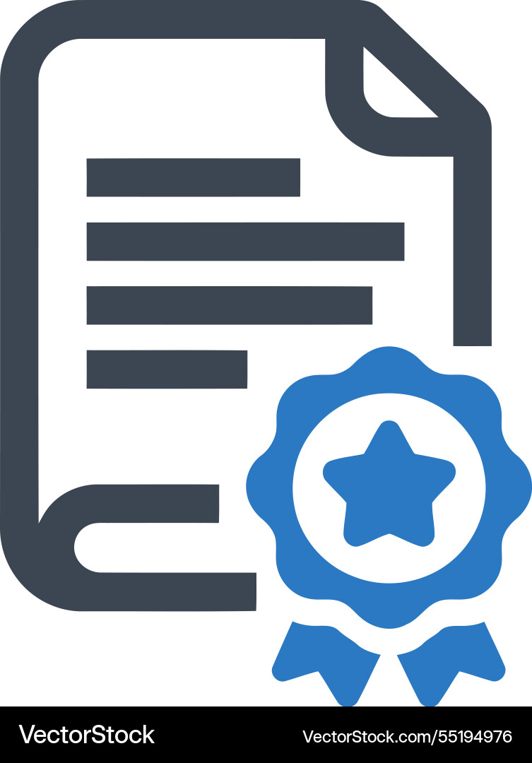 Certified document icon Royalty Free Vector Image