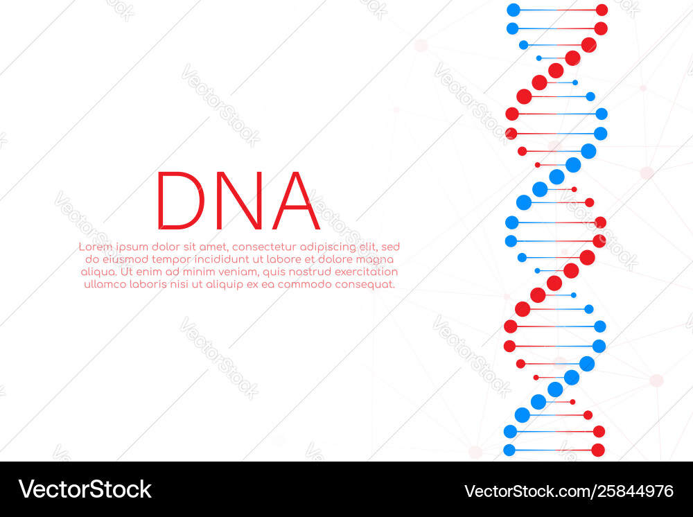 Dna Strang Symbol Genetik Lizenzfreies Vektorbild