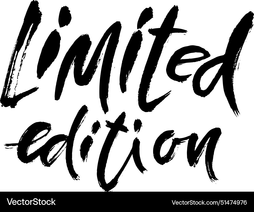 Limited edition modern lettering design Royalty Free Vector