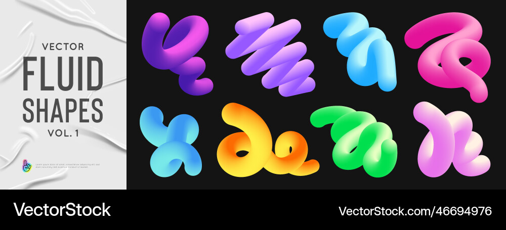 Liquid color shapes for posters Royalty Free Vector Image