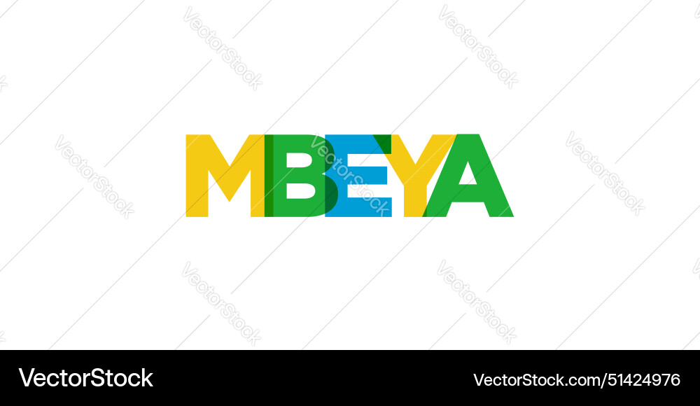 Mbeya in the tanzania emblem design features Vector Image