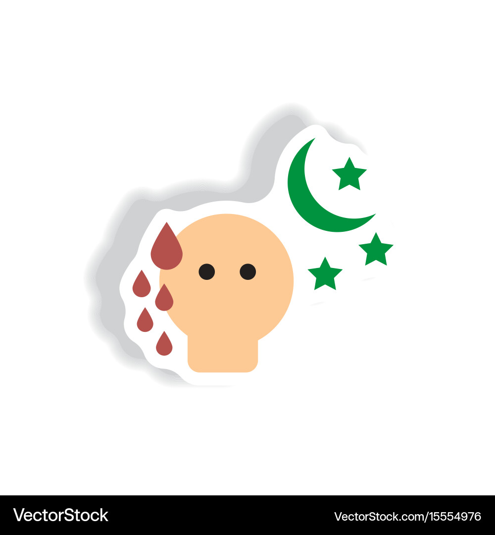 Paper sticker various symptoms Royalty Free Vector Image