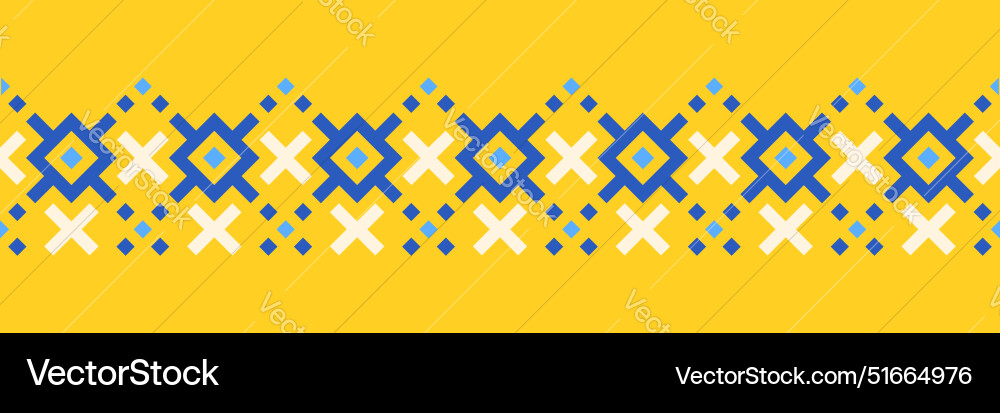 Repeating seamless border pattern ukrainian Vector Image