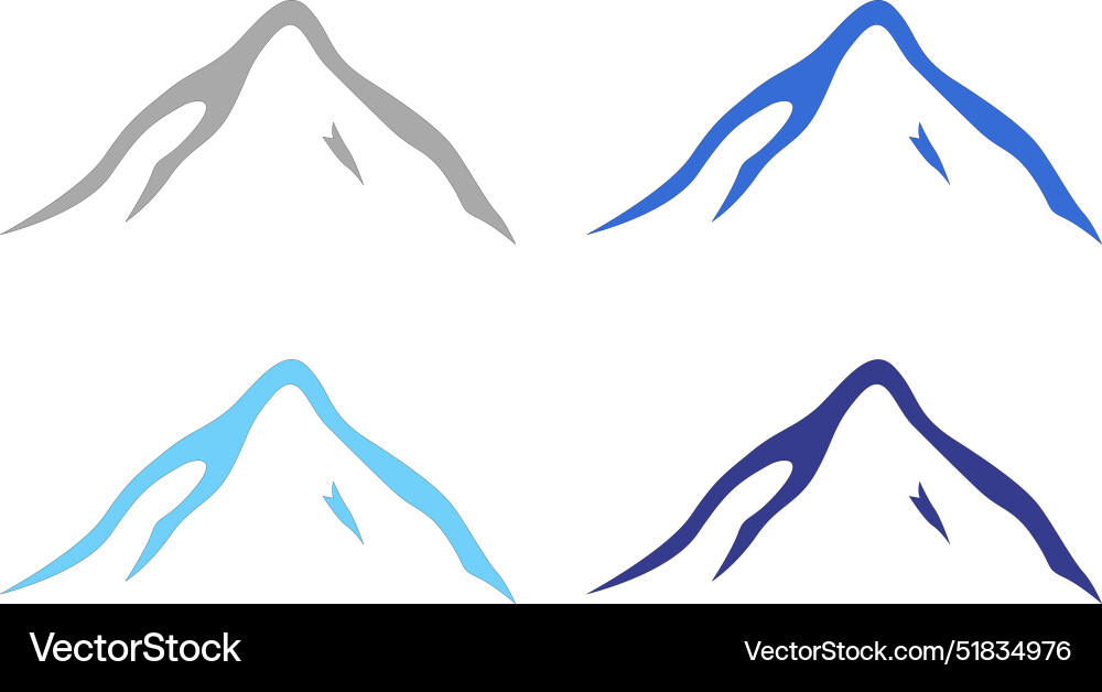 Simple mountains icons sign symbol logo Royalty Free Vector
