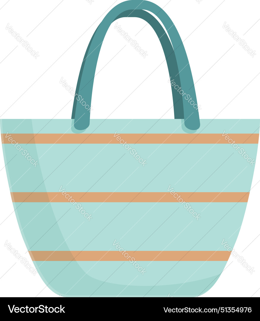 Stylish striped tote bag Royalty Free Vector Image