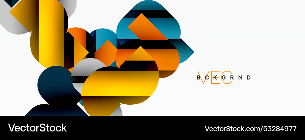 Abstract background colorful geometric curve Vector Image