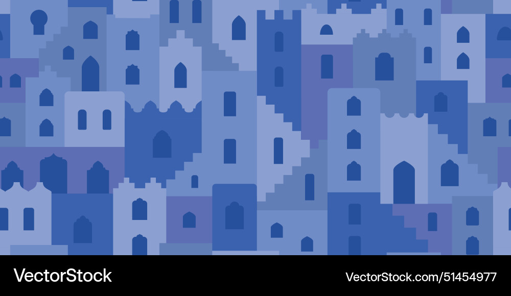 Abstract minimalist geometric moroccan landscape Vector Image