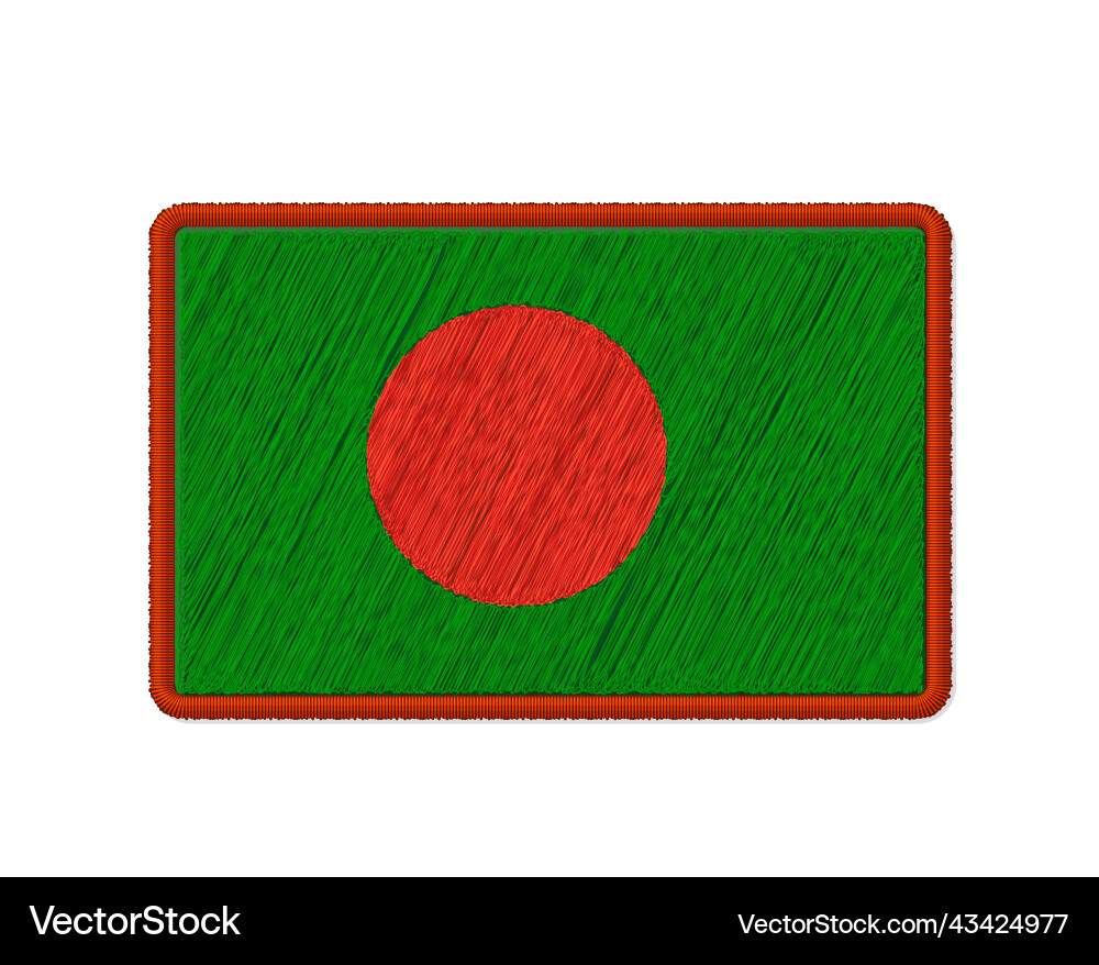 Bangladesh flag patch Royalty Free Vector Image