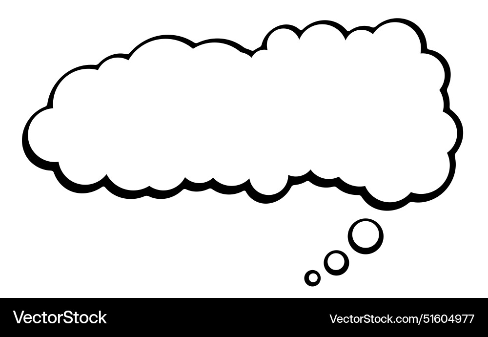 Blank thought bubble in cloud shape Royalty Free Vector