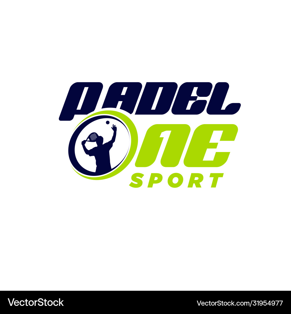 Padel sport logo designs simple modern Royalty Free Vector