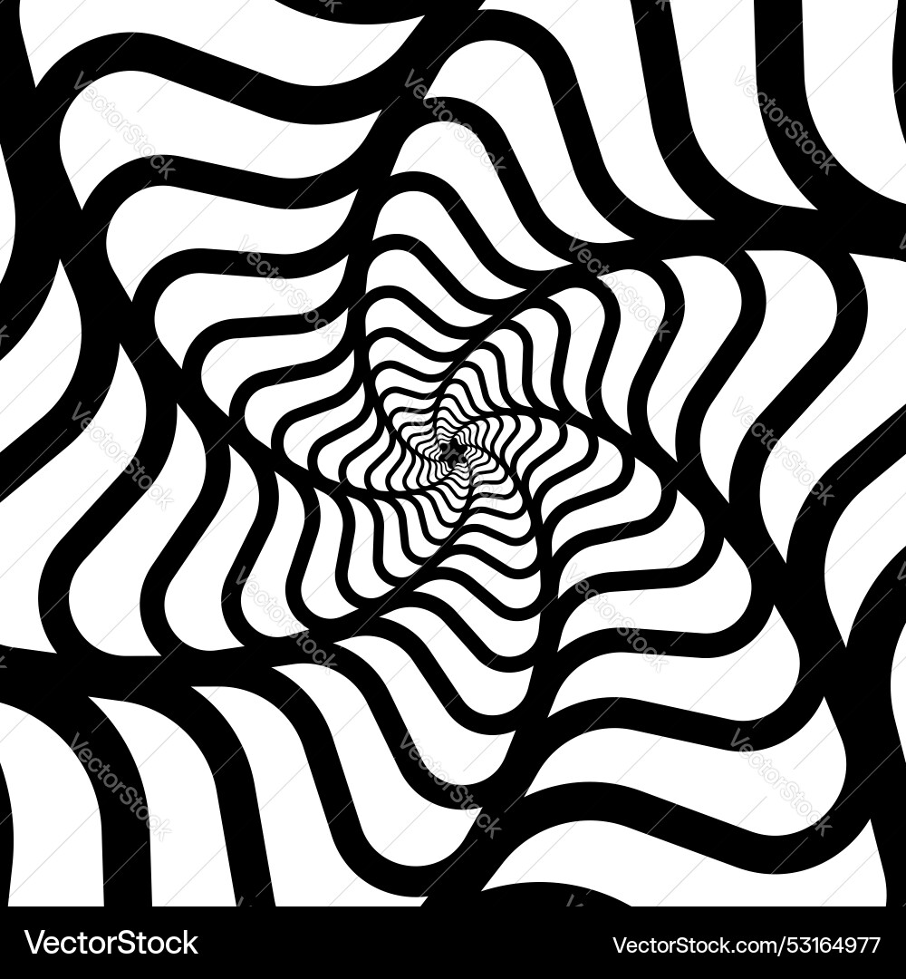 Psychedelic hypnotic swirl spiral hypnosis effect Vector Image