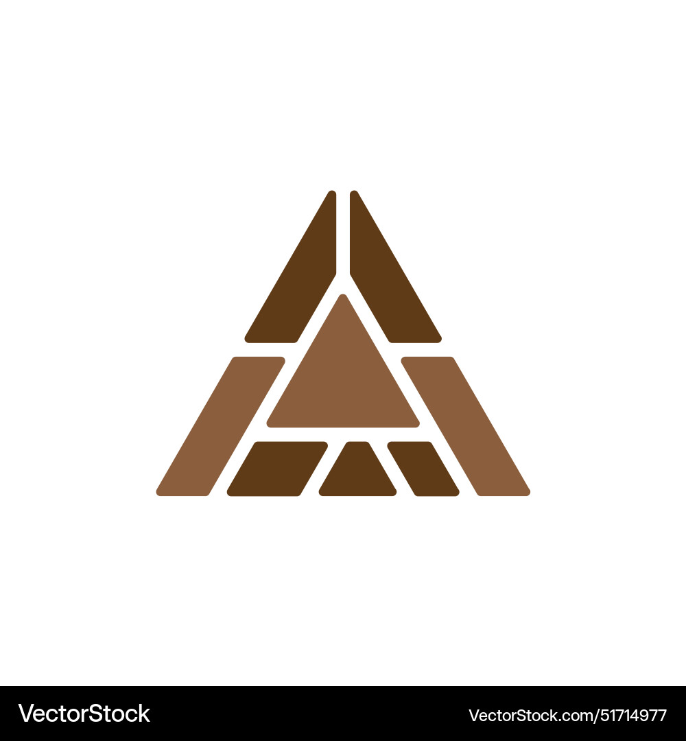 Pyramid logo Royalty Free Vector Image - VectorStock