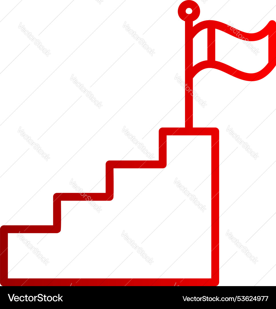 Upstairs line gradient icon Royalty Free Vector Image
