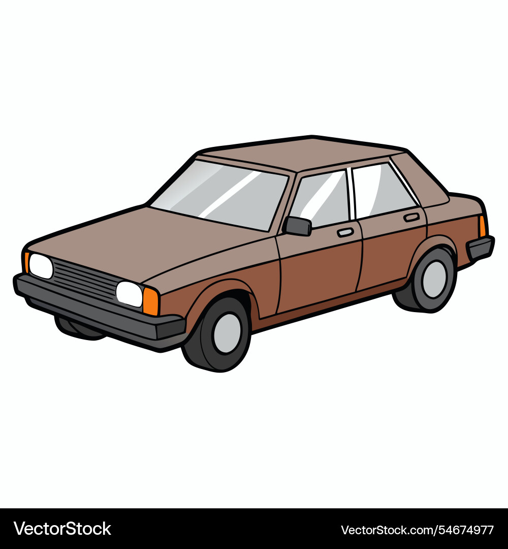 Volvo car flat design Royalty Free Vector Image