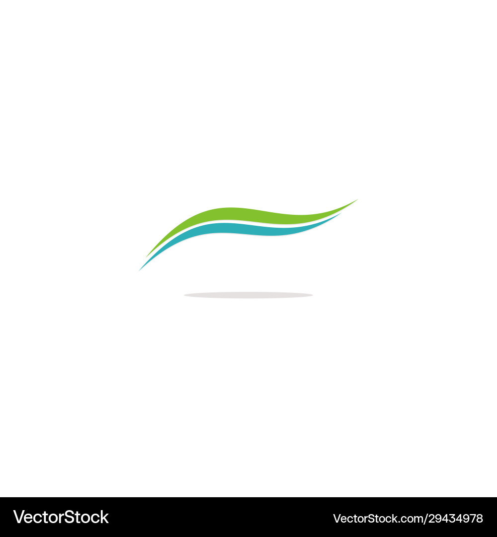 Abstract wave eco logo Royalty Free Vector Image