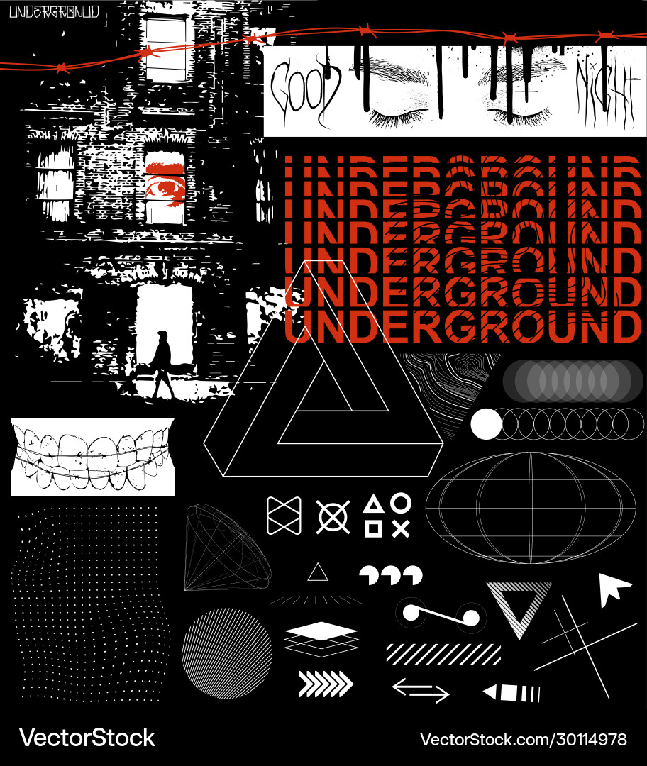 Aggressive Geometric Shapes Royalty Free Vector Image