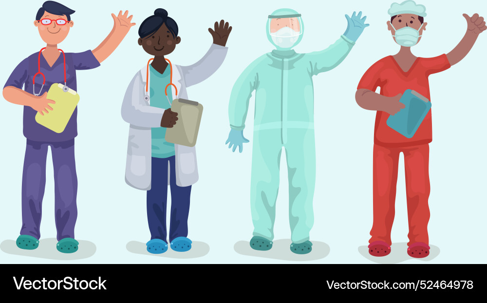Collection of health professional Royalty Free Vector Image