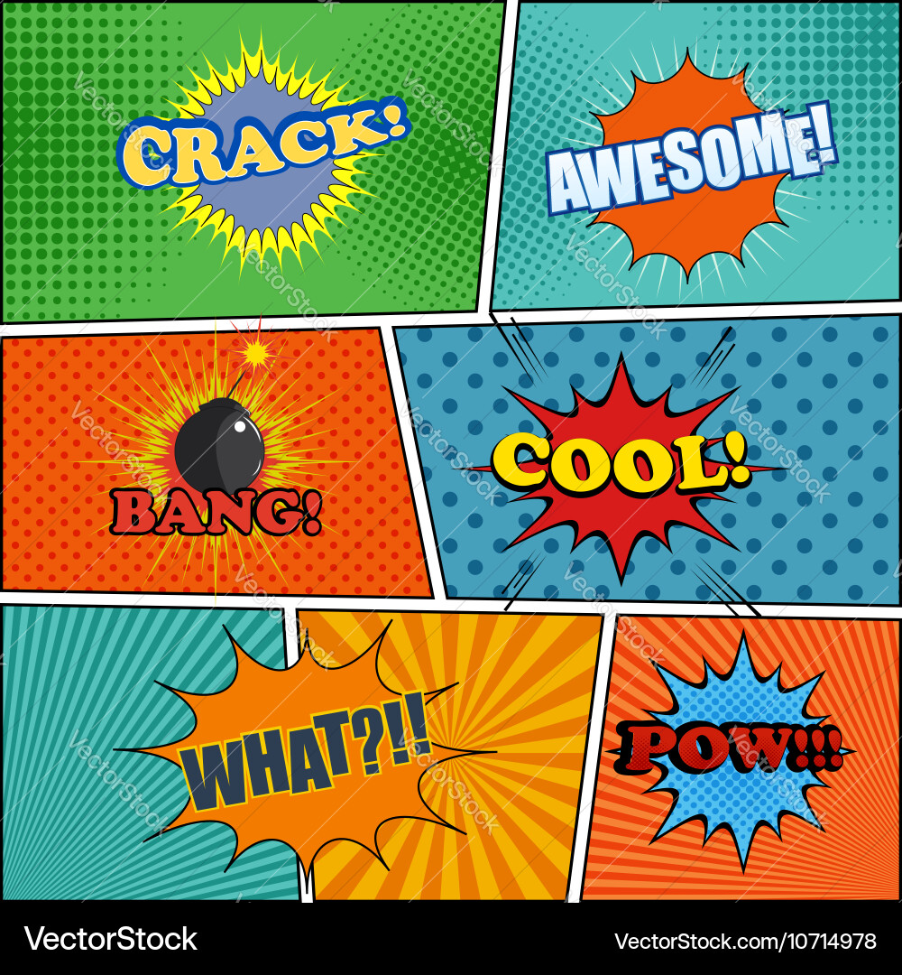 Comic book page Royalty Free Vector Image - VectorStock