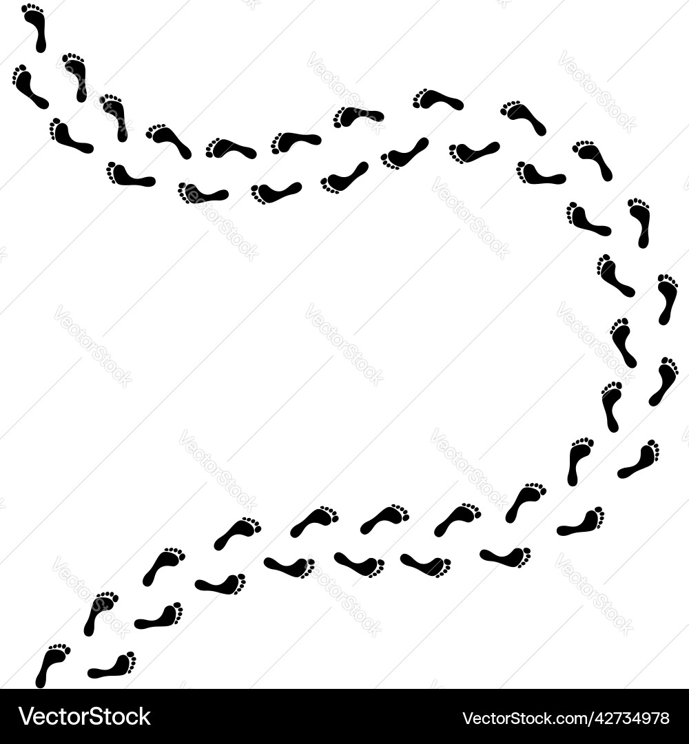 Foot tracks Royalty Free Vector Image - VectorStock