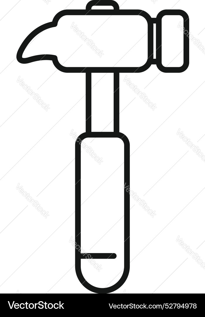 Hammer icon representing construction and repair Vector Image