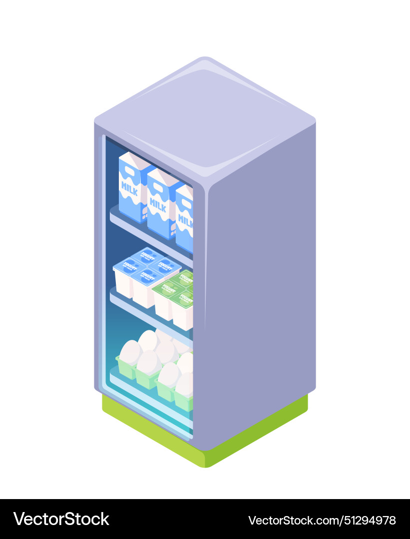 Isometric of a refrigerator Royalty Free Vector Image