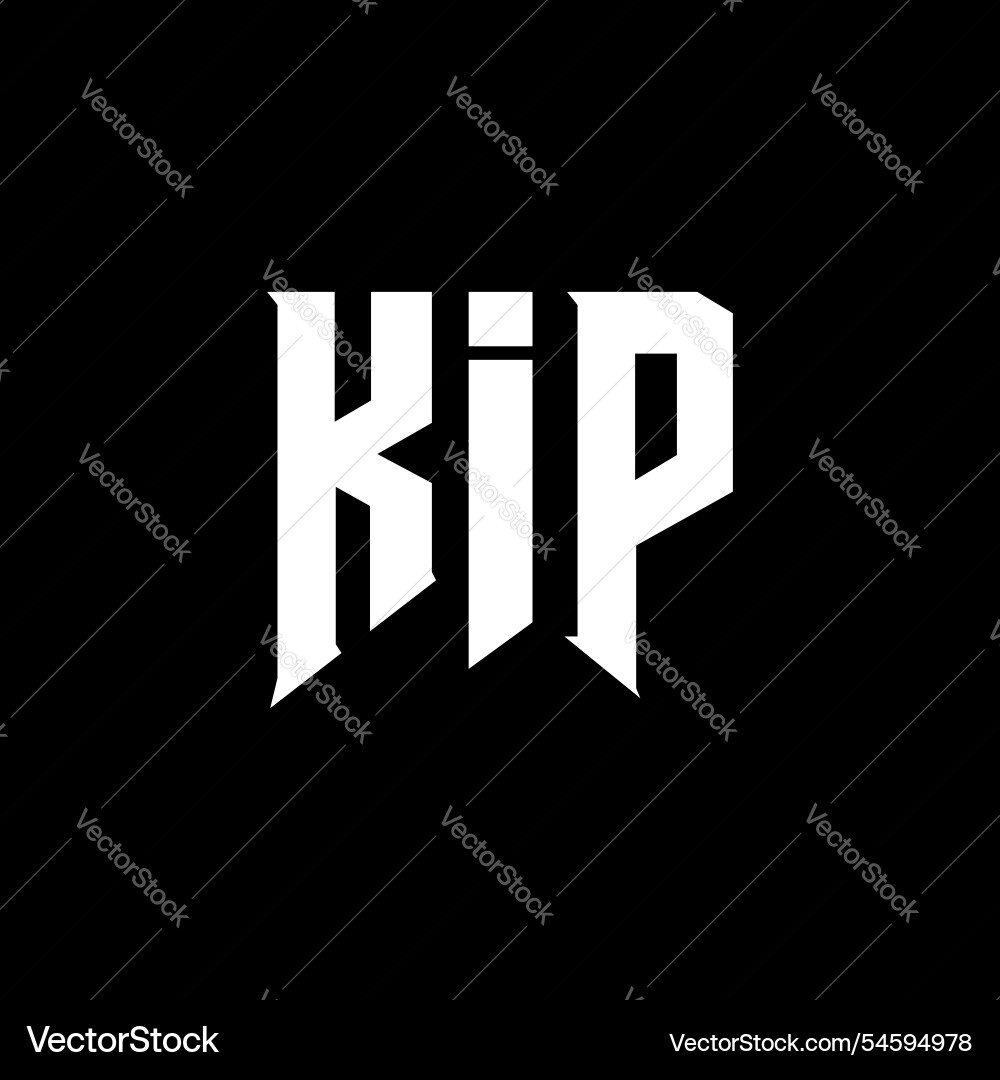 Kip letter logo design for technology company Vector Image