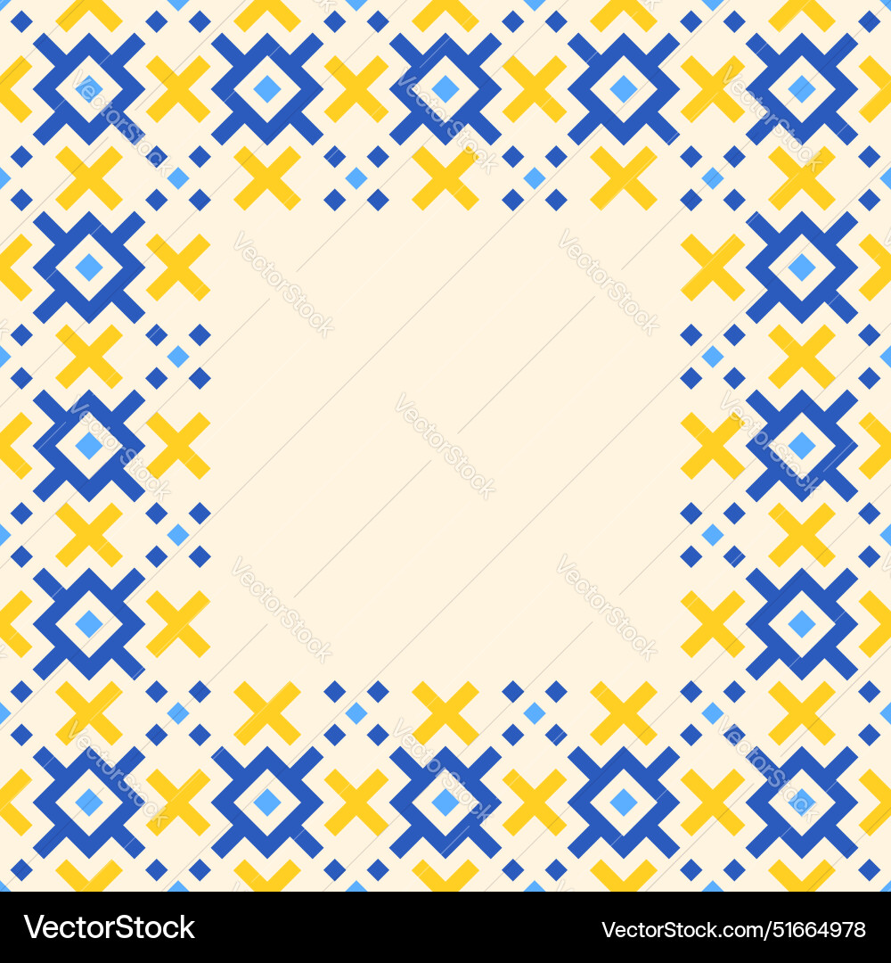 Repeating border pattern ukrainian ethnic Vector Image