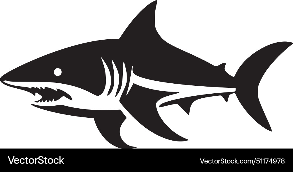 Shark - minimalist and simple silhouette Vector Image