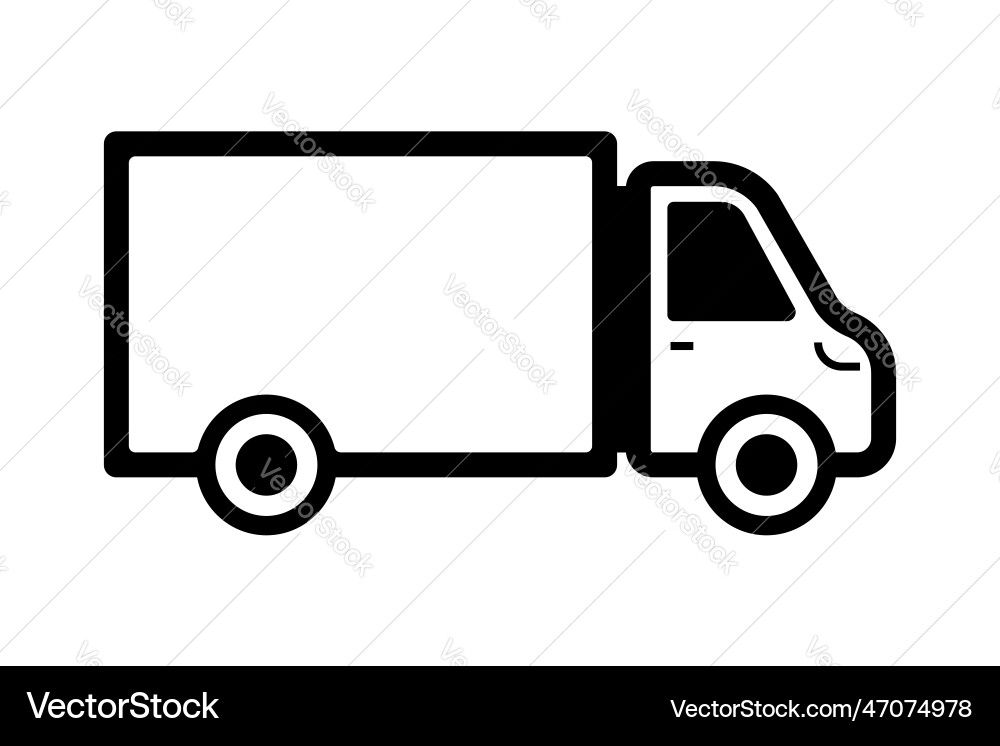 Truck icon blank van template Royalty Free Vector Image