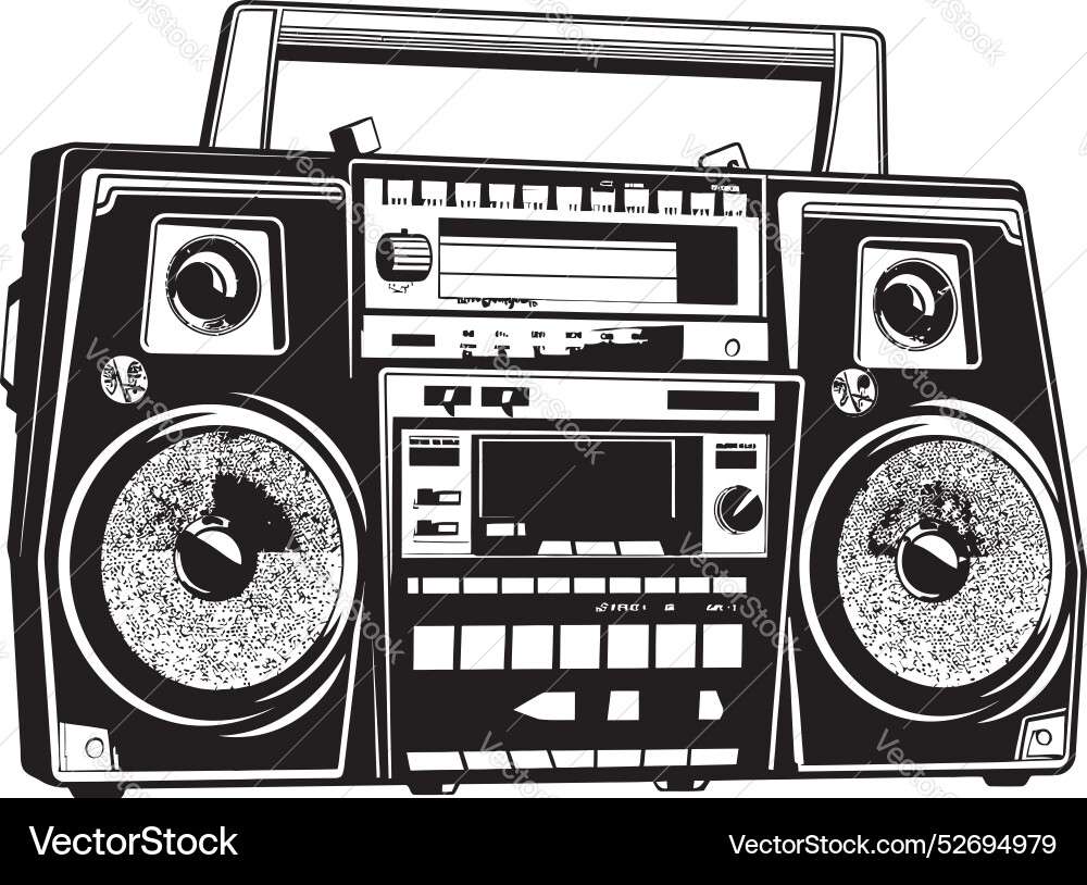 Beatbox blaze icon emblem urban style Royalty Free Vector