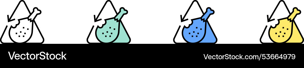 Biodegradable icon outline green blue and yellow Vector Image