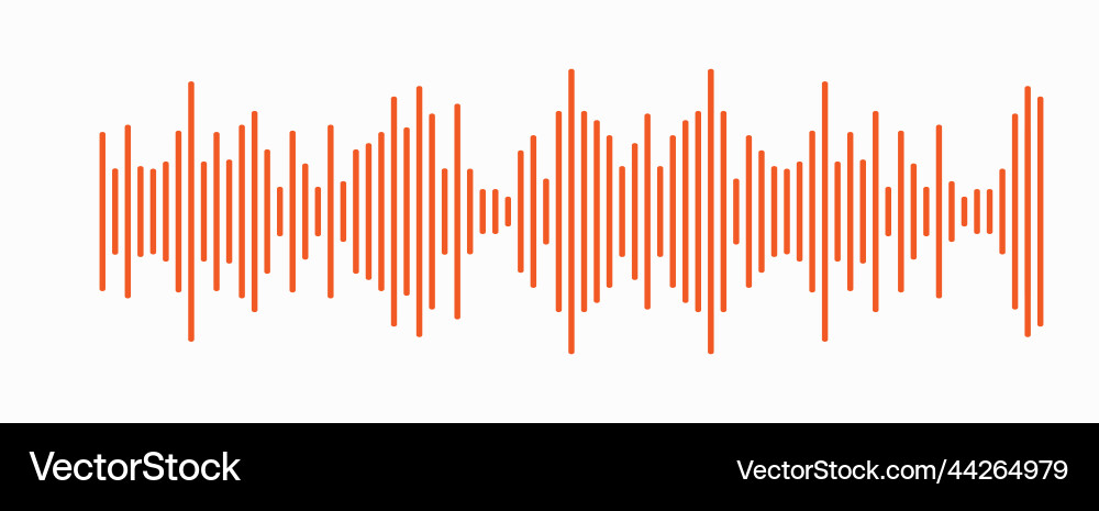 Equalizer waveform line voice Royalty Free Vector Image