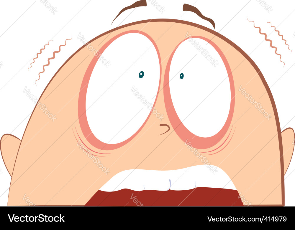 Face terrible Royalty Free Vector Image - VectorStock