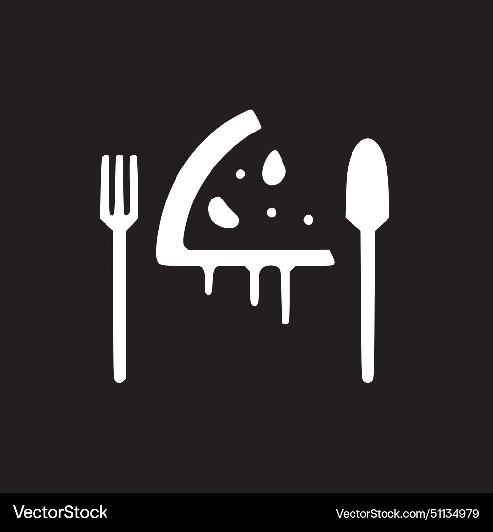Food - black and white isolated icon Royalty Free Vector