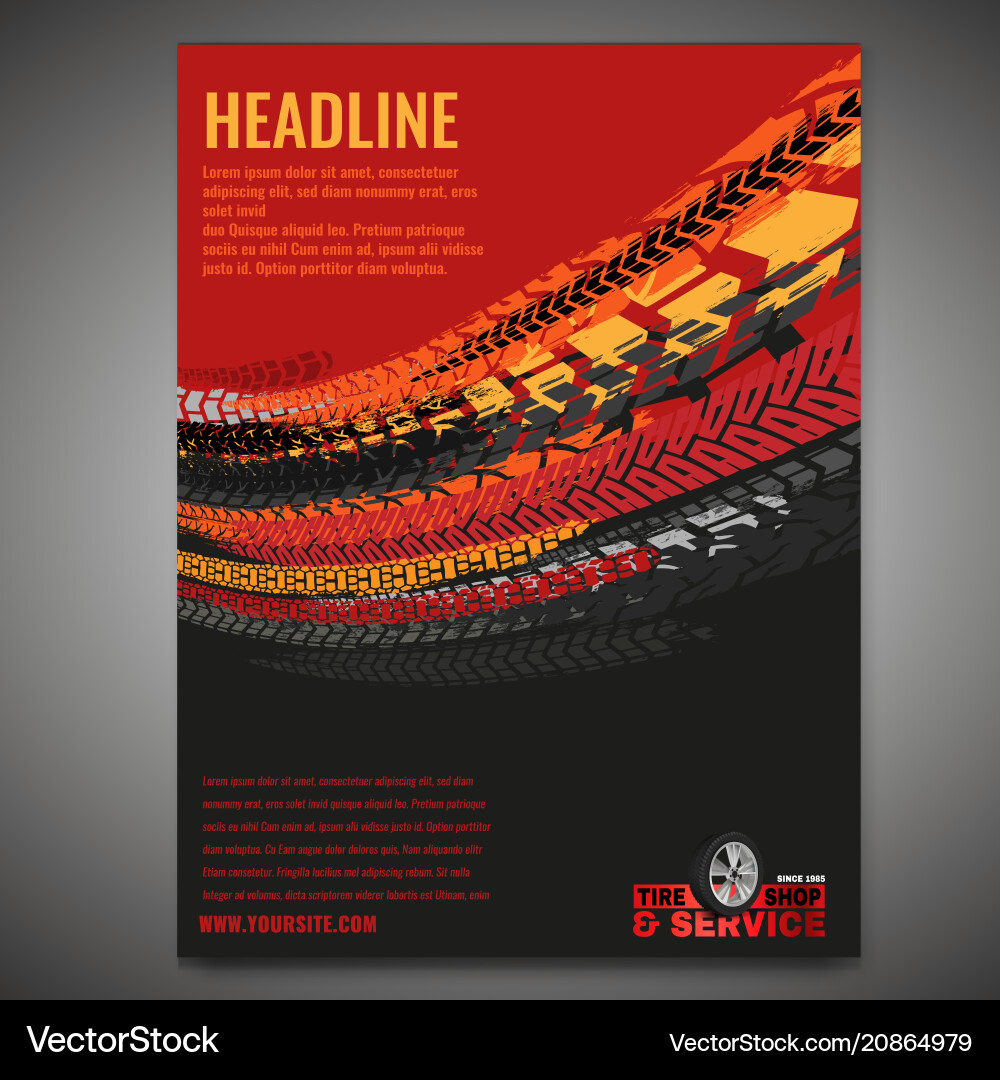 Grunge tire poster 12 Royalty Free Vector Image