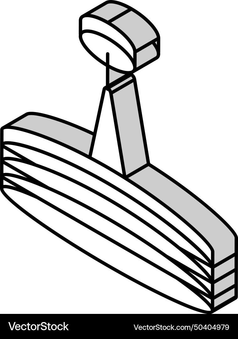 Interior lamp ceiling isometric icon Royalty Free Vector