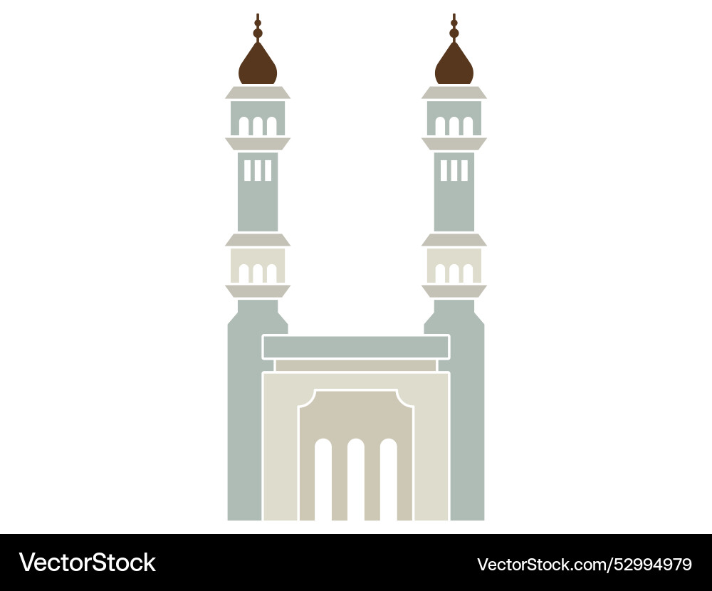 Masjidil mosque al-haram mecca islam pilgrimage Vector Image
