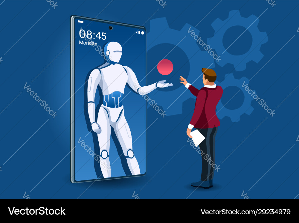 Remote web assistance Royalty Free Vector Image