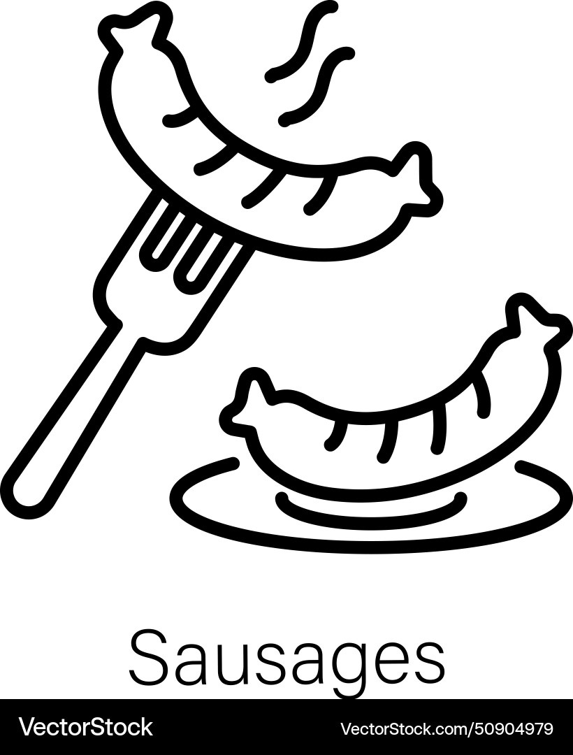 Sausages Royalty Free Vector Image - VectorStock