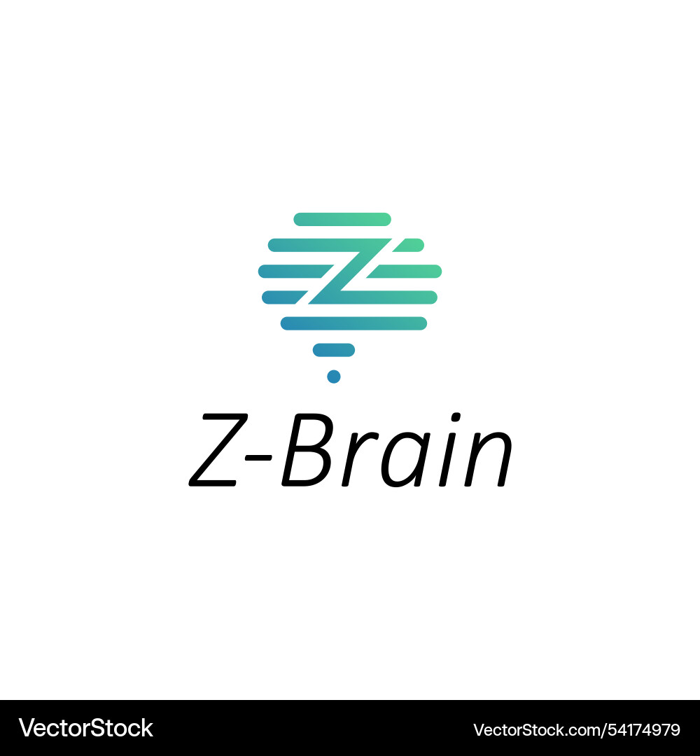 Z brain logo Royalty Free Vector Image - VectorStock