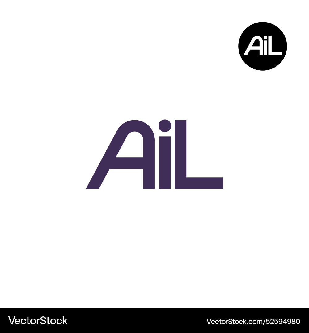 Ail logo letter monogram design Royalty Free Vector Image