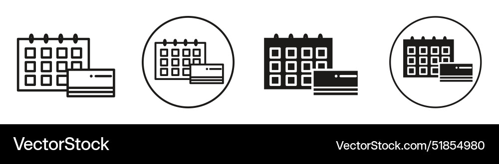 Annual fee icon set collection for web Royalty Free Vector