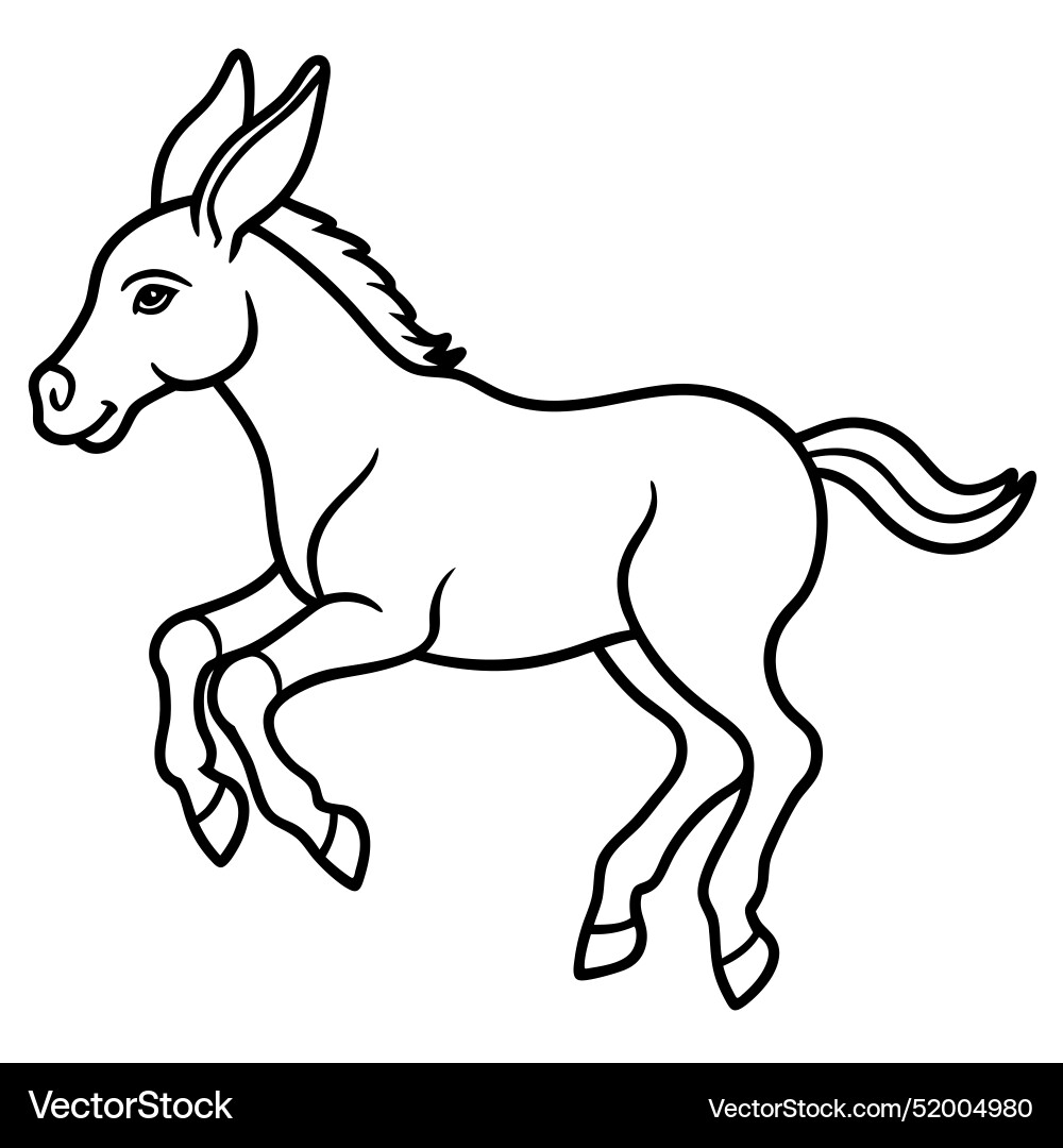 Donkey jumps icon Royalty Free Vector Image - VectorStock